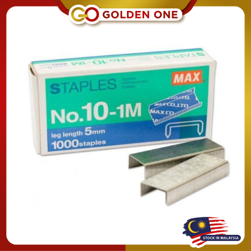 MAX STAPLES 10-1M 1BOX PRICE FOR 1 SMALL BOX (ORIGINAL) | Shopee Malaysia