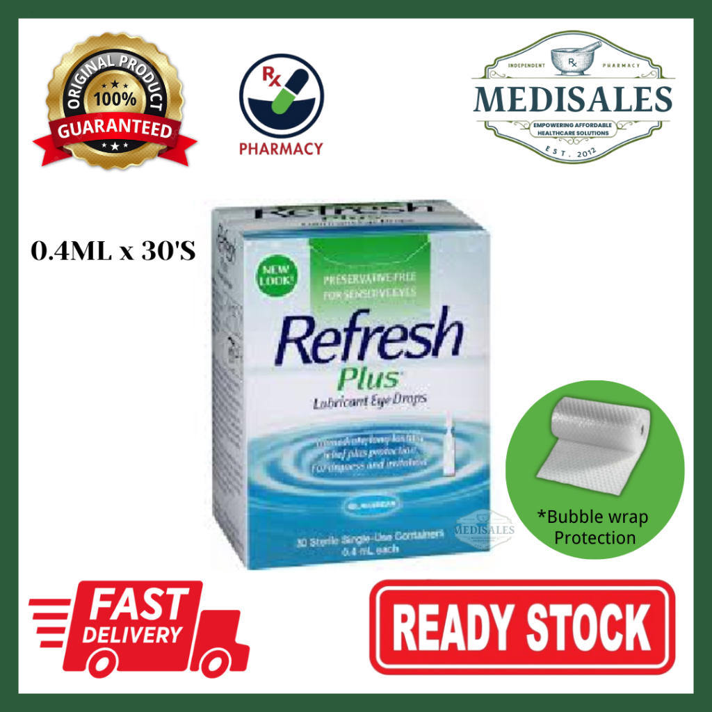 REFRESH PLUS EYE DROPS 0.4ML X 30'S (EXP 09/2026) | Shopee Malaysia