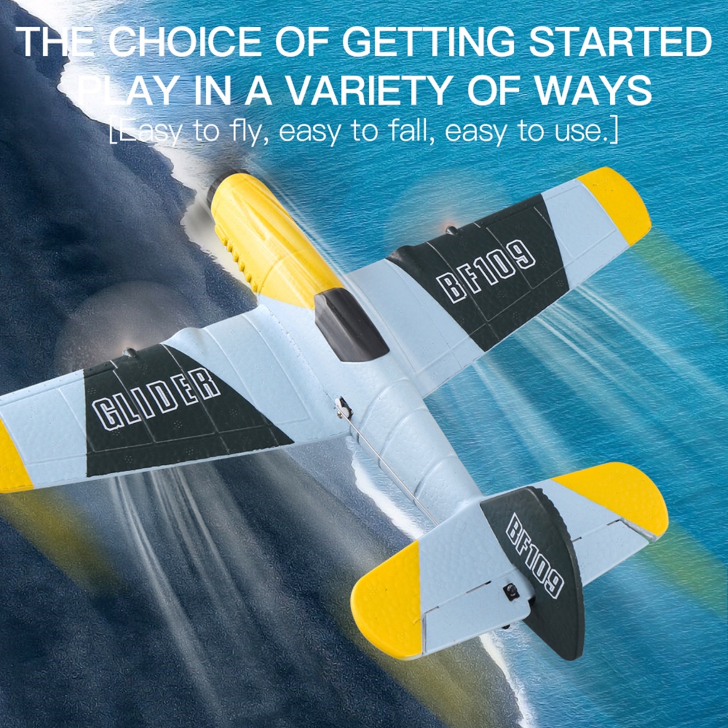 RC plane glider Airplane toys for kids 2.4 GHz 3 Channel With six-axis ...
