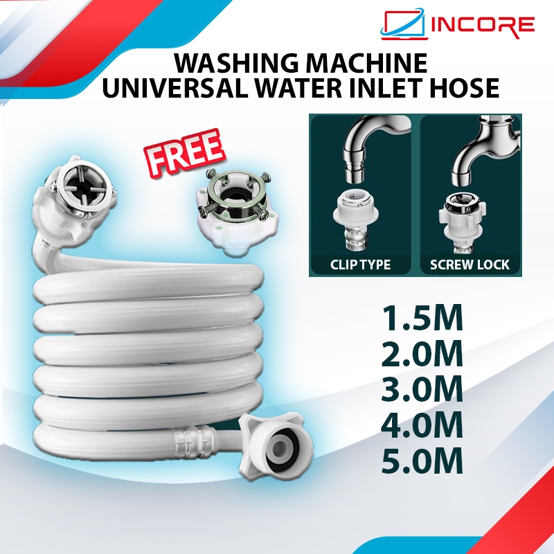 Washing Machine Water Hose 1.5M 2M 3M 4M 5M Mesin Basuh Inlet Hose ...