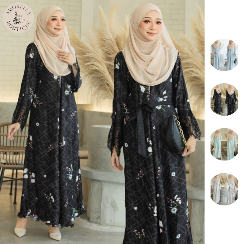 Floral Baju Kurung, Kencil Modern Bajung Soft Material - B01157 ...