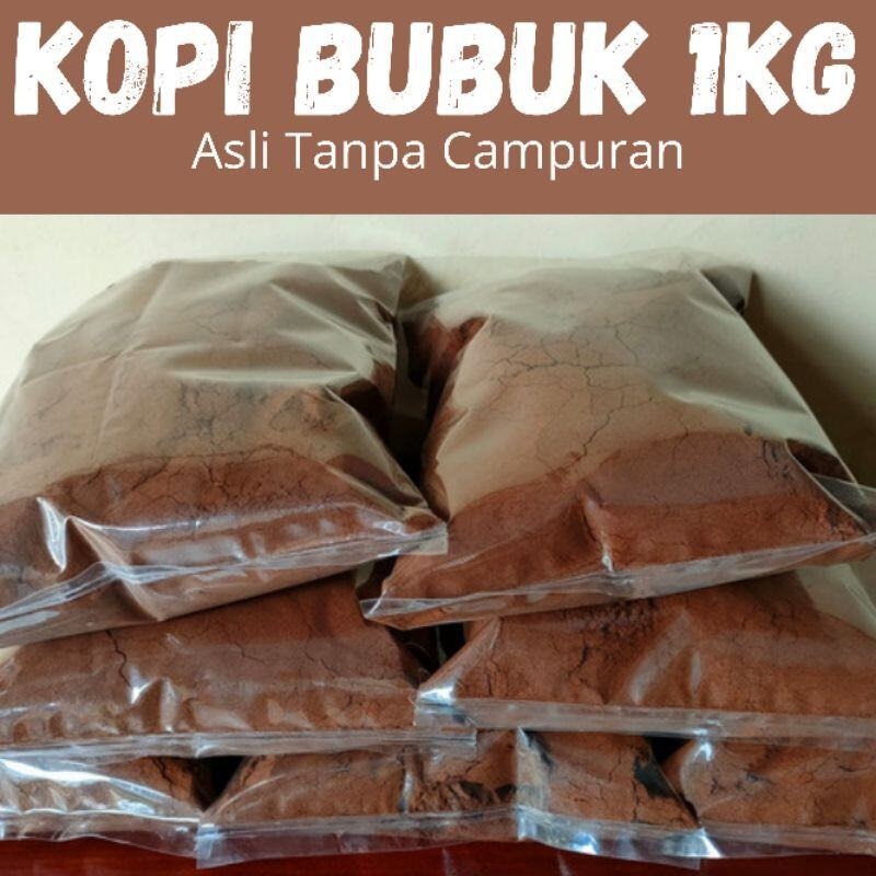 🔥 HOT SALE 🔥 1KG ( HALUS ) KOPI BUBUK ASLI TANPA CAMPURAN 1KG ...