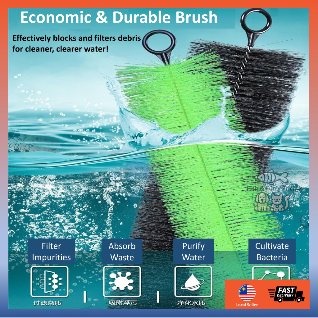 🔥Ready Stock🔥 Multi Length Fish Pond Filter Brush Stainless Steel Wire ...