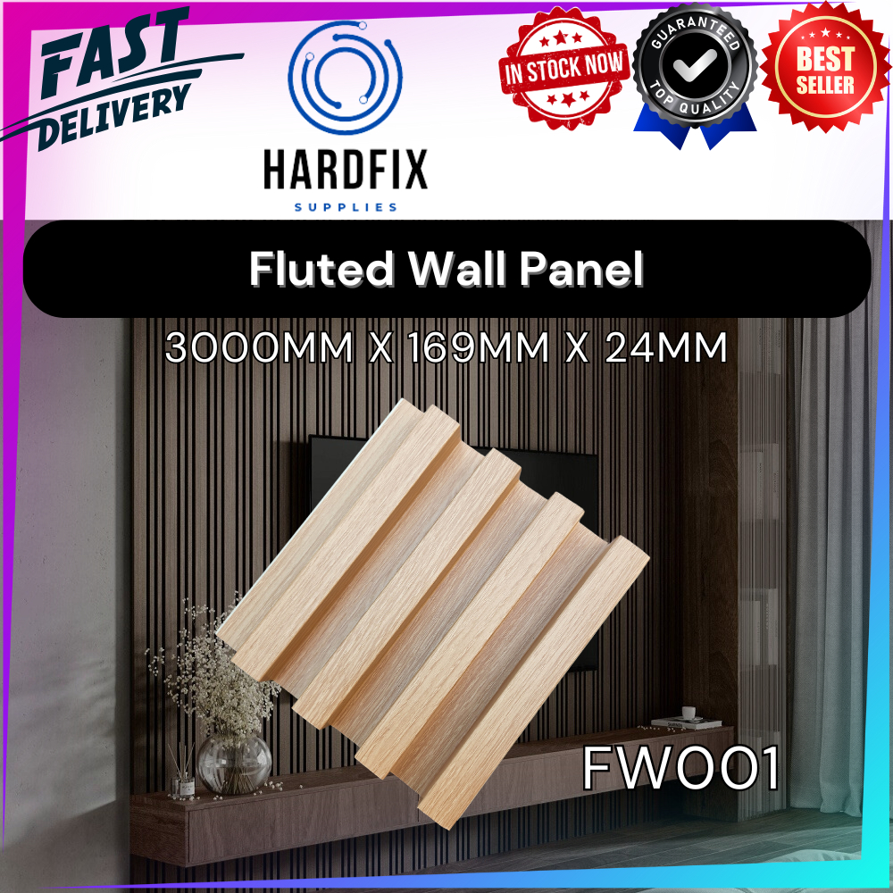 10ft Fluted Wall Panel 3000mm x 169mm x 24mm MOQ 4pcs / Profile P, O, L ...