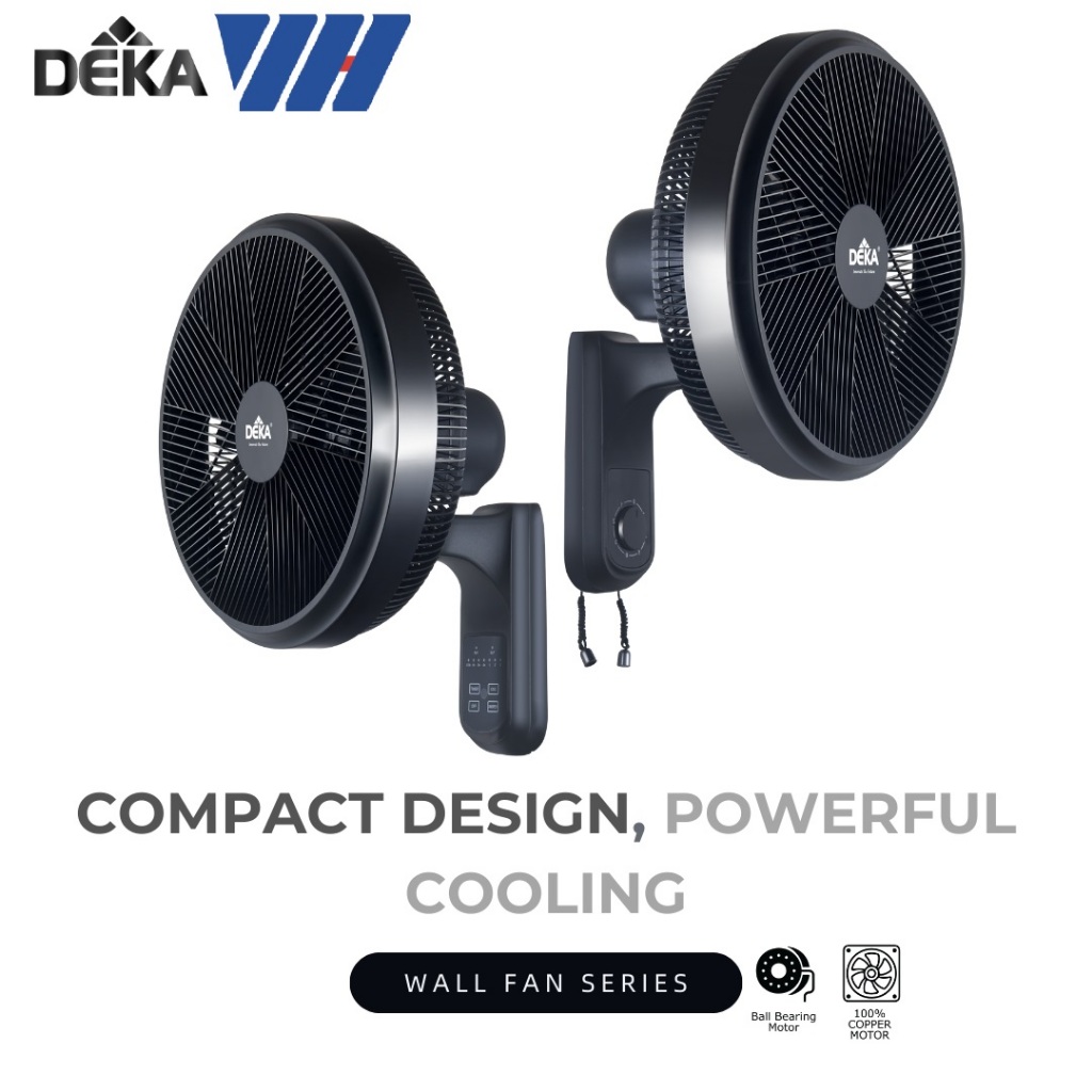 [STRONG AIR FLOW] Deka 16" Wall Fan with String System / Remote Control ...