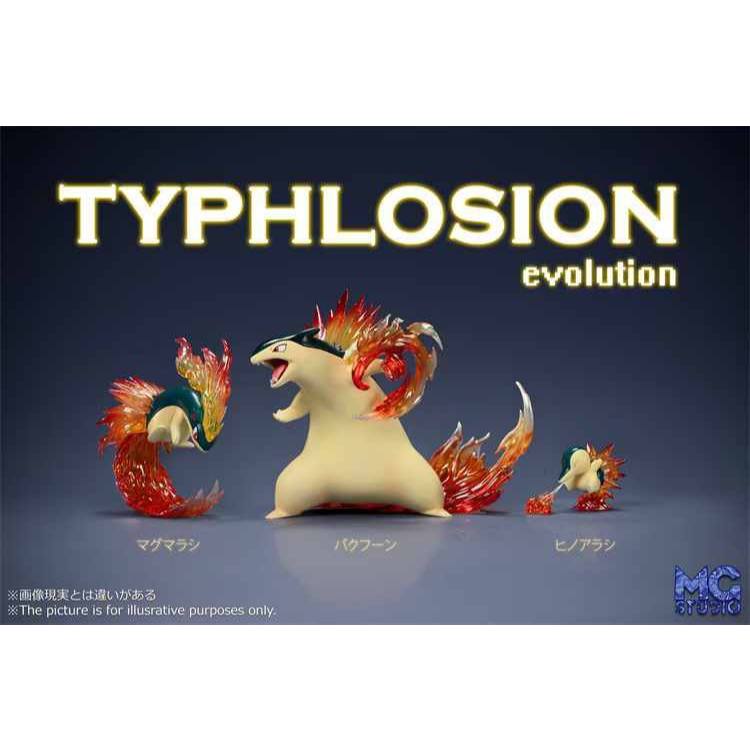 MG Studio - Typhlosion Evolution Group Pokemon Resin Statue GK Anime ...