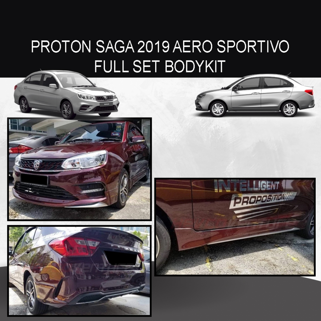 PROTON SAGA 2019 MC1 2021 2022 AERO SPORTIVO STYLE FRONT SKIRT, SIDE ...