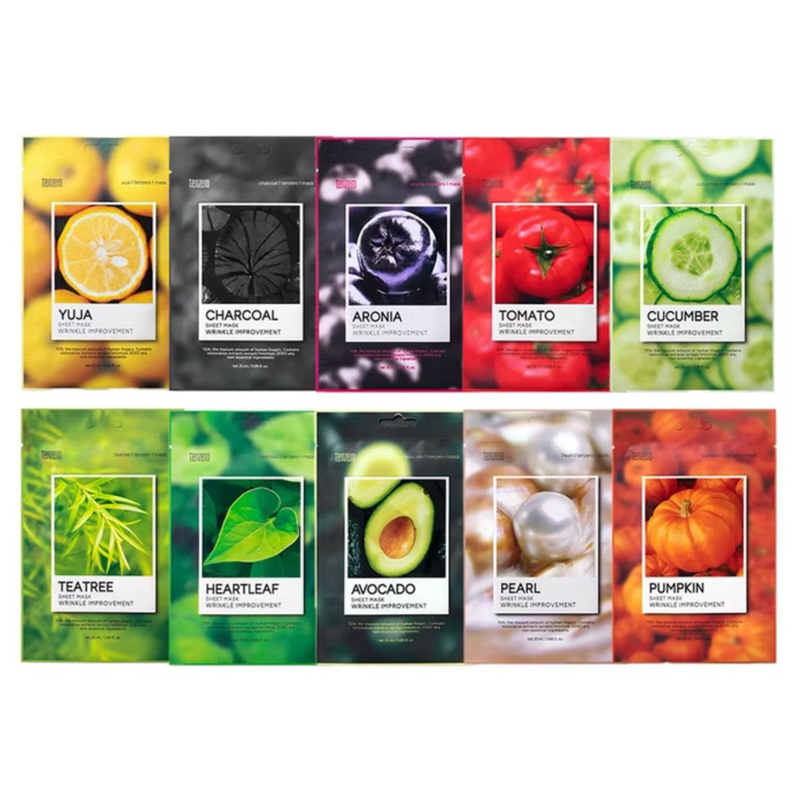TENZERO Sheet Mask Wrinkle Improvement 25ml / Cucmber / Charcoal ...
