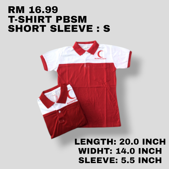 T-SHIRT UNIFORM PBSM/LENGAN PENDEK/MERAH&PUTIH>S | Shopee Malaysia