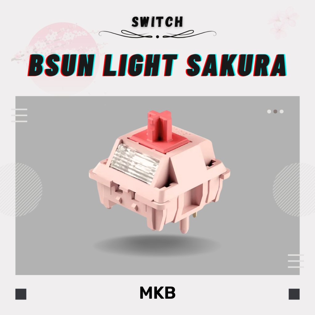 BSUN Light Sakura Silent Linear Switches Switch For Gaming Keyboards ...