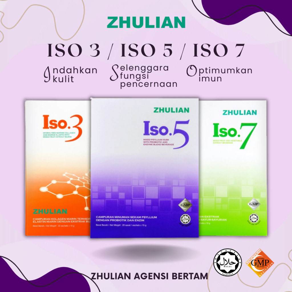 ZHULIAN Supplement Kecantikan & Kesihatan: ISO 3 (Kulit) / ISO 5 ...