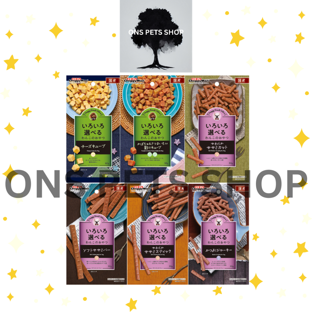 Doggyman Value Snacks / Treats for Dogs 60g - 80g( Bonito Jerky ...
