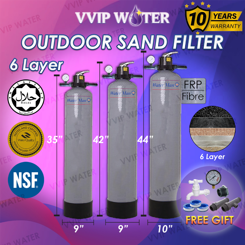 WATERMAN Outdoor Sand Water Filter 6 / 7 Layer With Halal Activeted ...