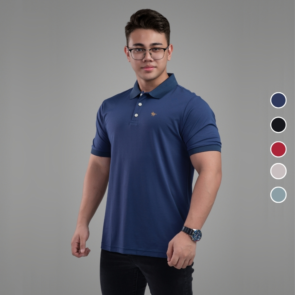 POLO HILL Men Silky Cotton Polo Tee PMAP-MA803 (Black/Navy/Khaki/Green ...