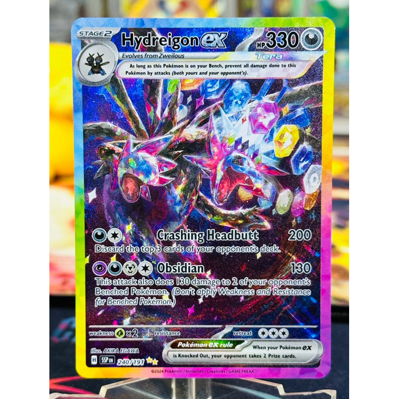 Hydreigon ex 240/191 Special illustration Rare - Surging Sparks Pokemon ...