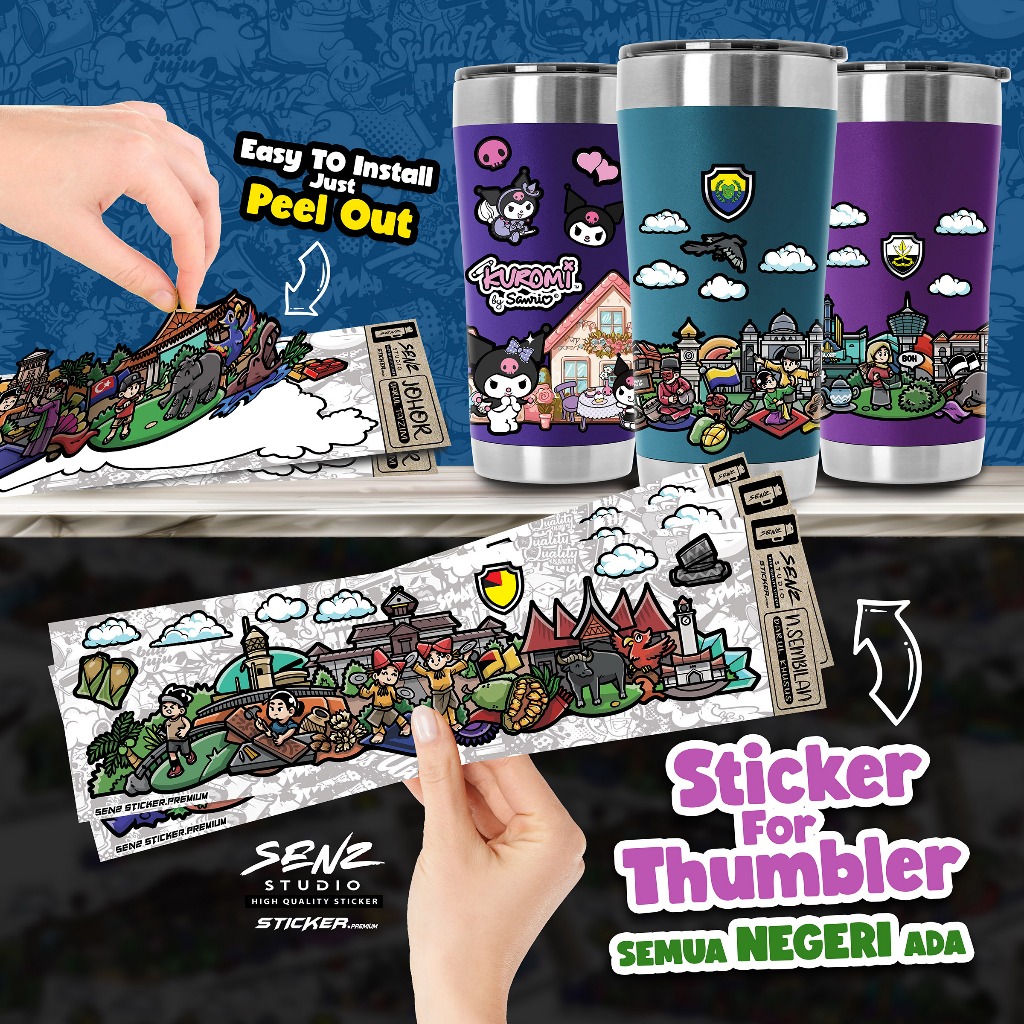 STICKER FOR THUMBLER / STICKER THERMOS | Shopee Malaysia