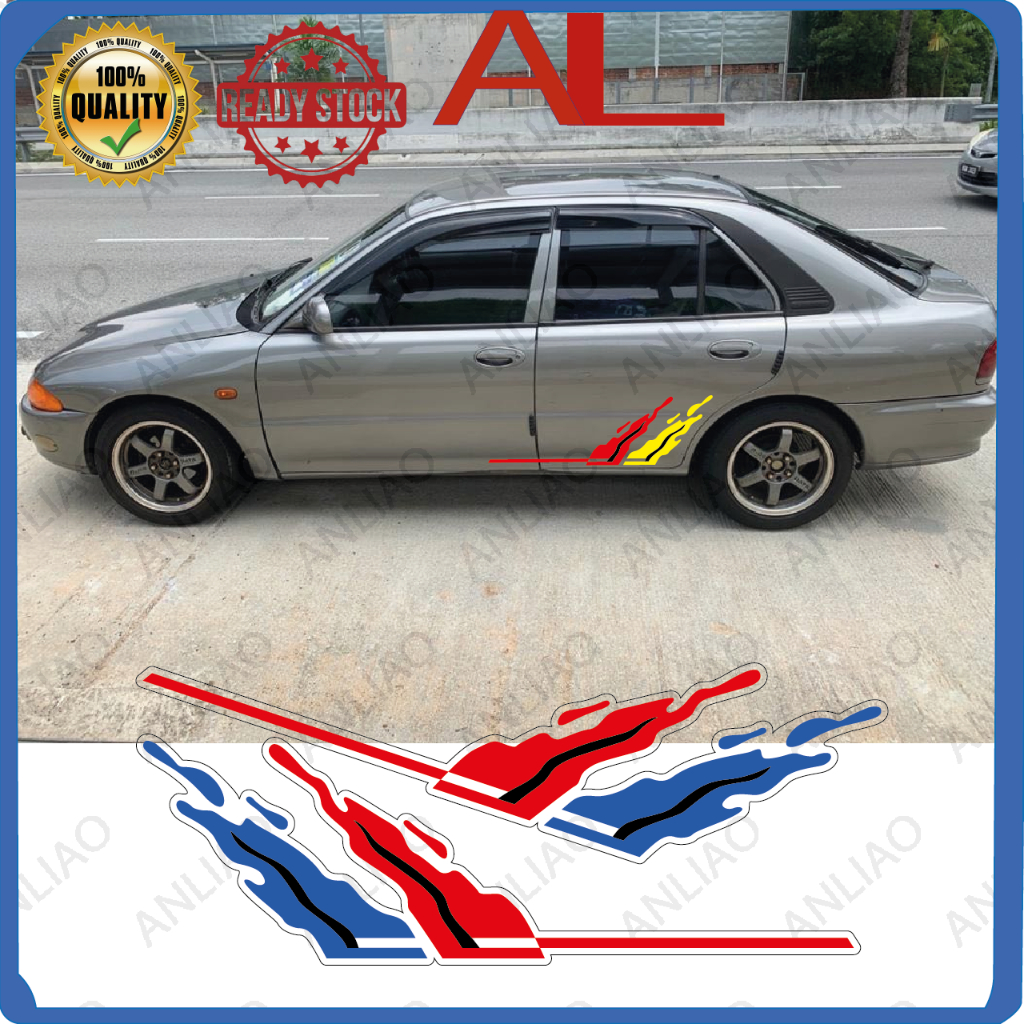 PROTON WIRA SIDE STRIPE FIRE STICKER /set | Shopee Malaysia