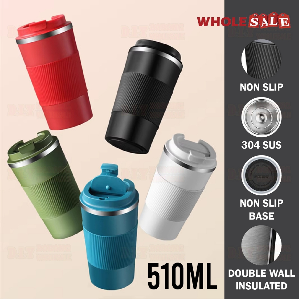 304 SUS Vacuum Flask Leakproof Lid Tumbler Insulated Coffee Cup Keep ...