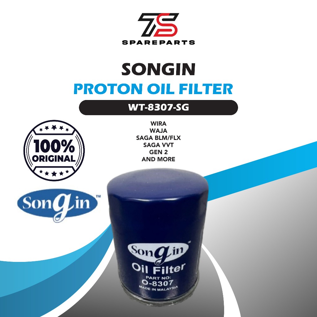 SONGIN PROTON OIL FILTER O-8307 PRT Wira, Waja, Saga BLM/FLX, Gen 2 ...