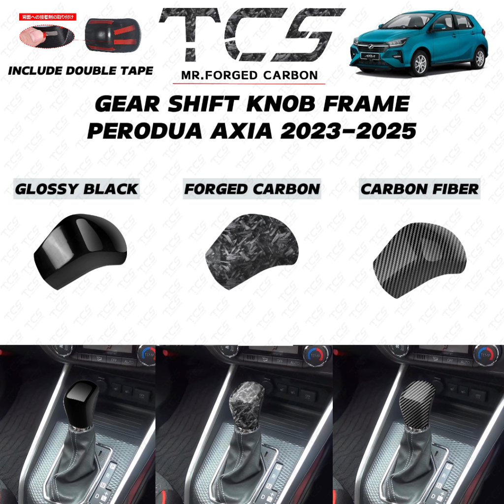 TCS NEW PERODUA AXIA 2023-2024+ CAR GEAR SHIFT KNOB FRAME GARNISH ...
