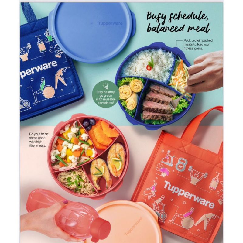 duo lunch set tupperware | Shopee Malaysia