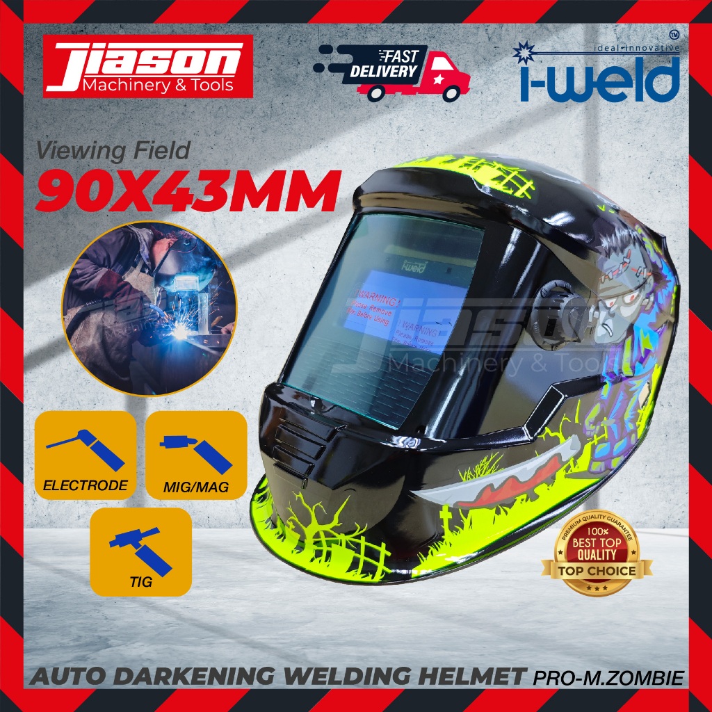 I-WELD PRO-M.ZOMBIE / PROMZOMBIE Auto Darkerning Filter Welding Helmet ...