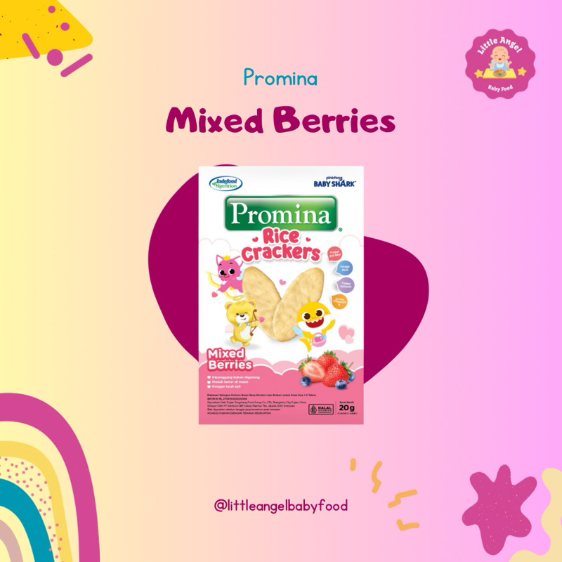 Promina 👉🏻 Rice Crackers Mixed Berries untuk bayi 1 tahun ke atas ...