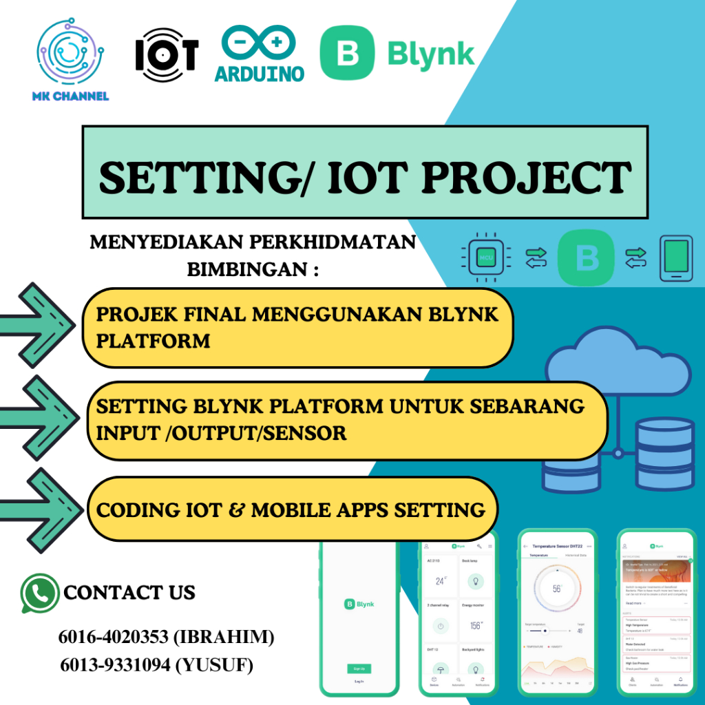 Projek IOT Blynk / Setting Blynk Platform / Projek FYP | Shopee Malaysia