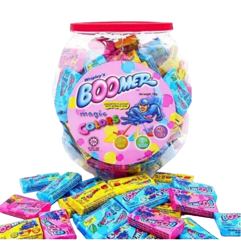 [675G] WRIGLEY'S BOOMER JAR CHEWING GUM MAGIC COLORS ASSORTED FLAVOR ...