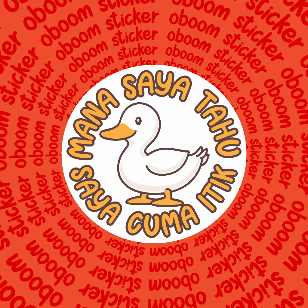 SAYA CUMA ITIK MINI Vinyl Waterproof Sticker Meme Aesthetic for laptop ...