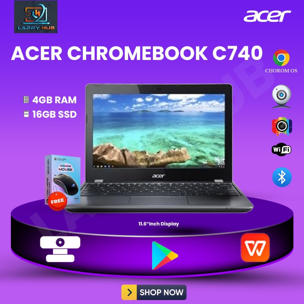 Acer Chromebook 11 C740-C4PE (11.6-inch HD, 4 GB, 16GB SSD) Play Store ...