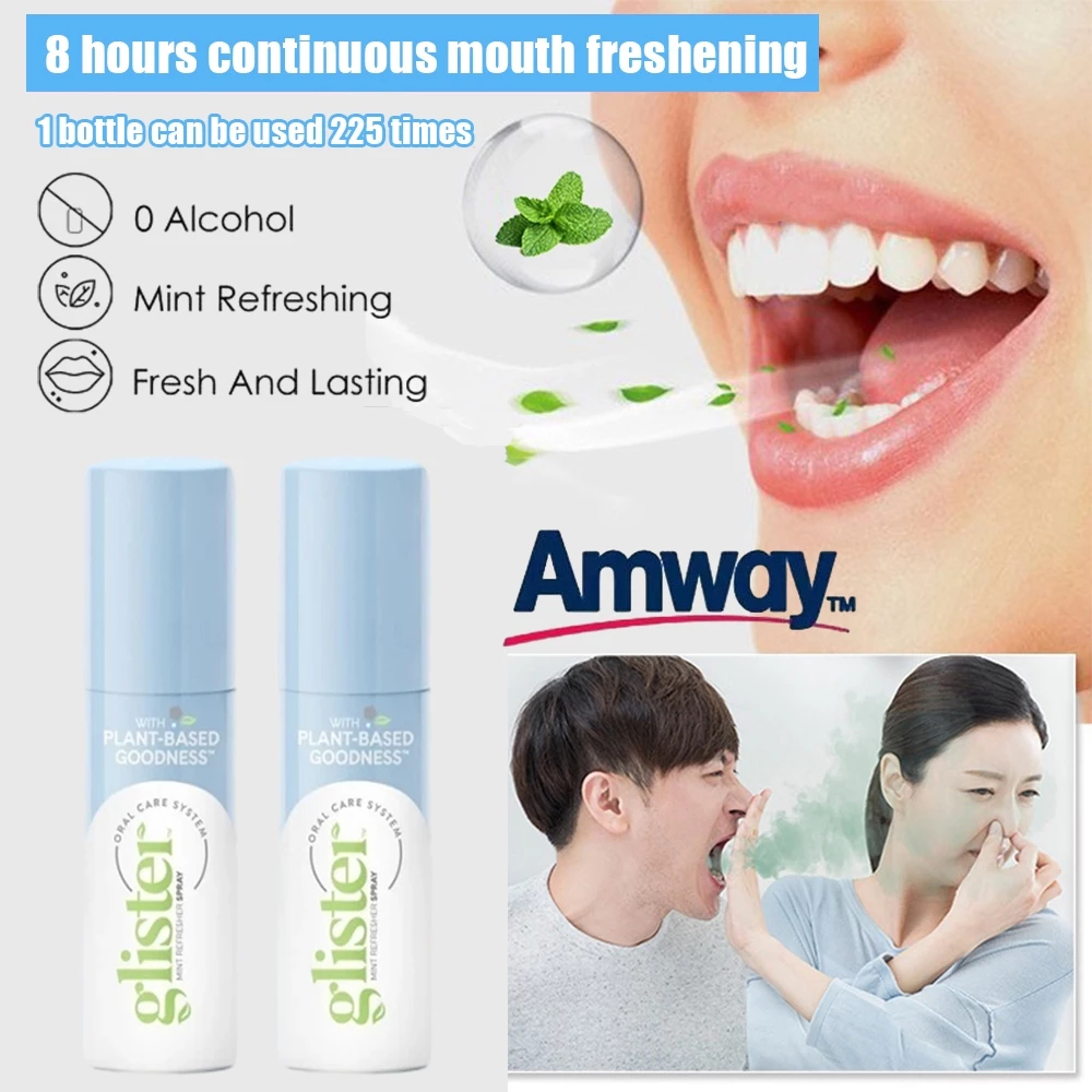 Amway Glister Mint Refresher Spray Long Lasting Breath Freshener Mint ...