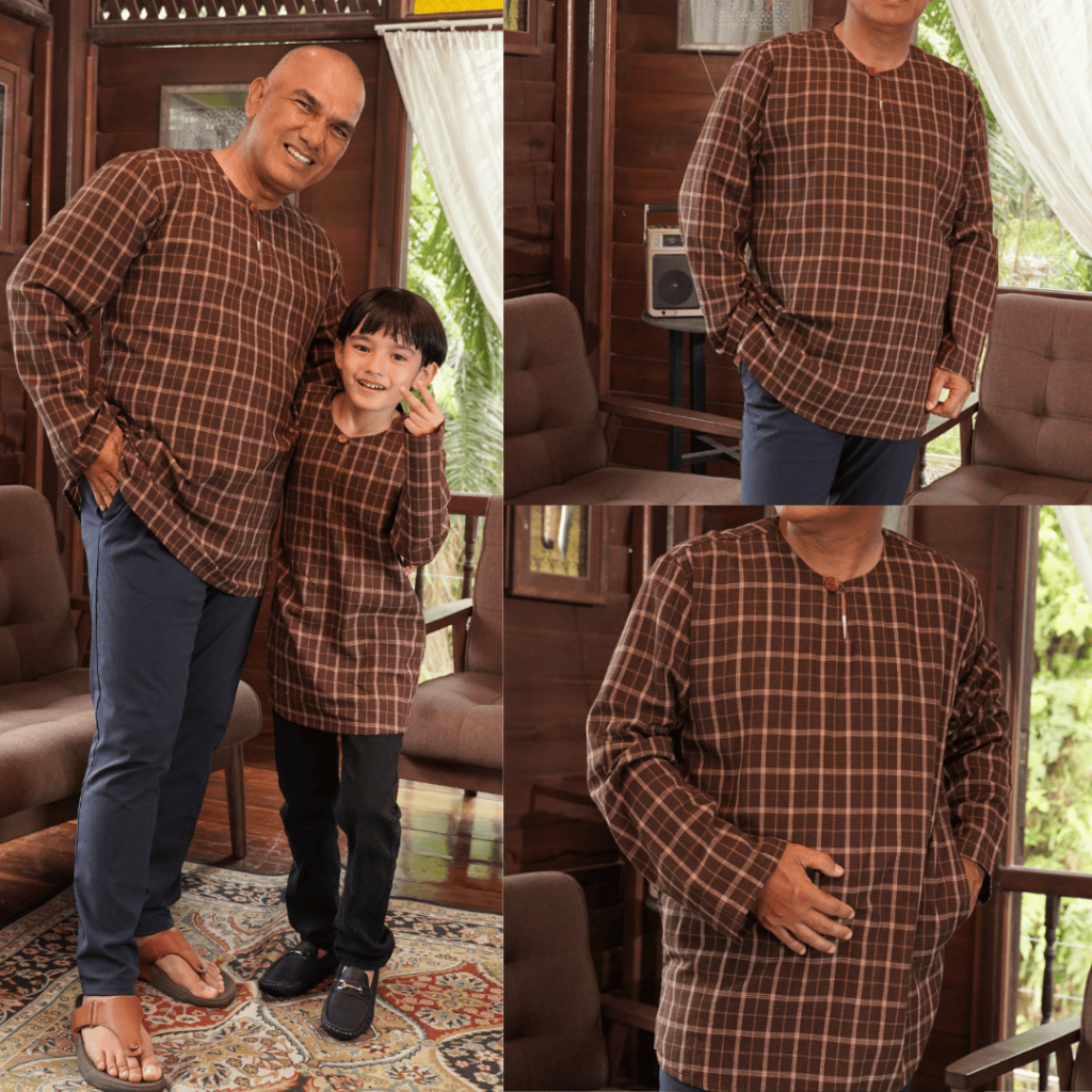 Kurta Patih - Coklat Merah Tua | Shopee Malaysia