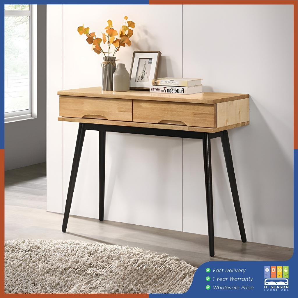 Hi Season 3.5FT Wood Console Table/2 Drawer/2 Laci/4 Kaki Meja Console ...