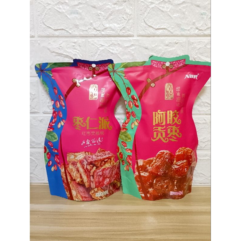 [Henchen] CNY New Stock- NBR 枣仁派 168g Red Date Walnut Pie/阿胶贡枣 243g Ejiao Crystal Honey Jujube ...