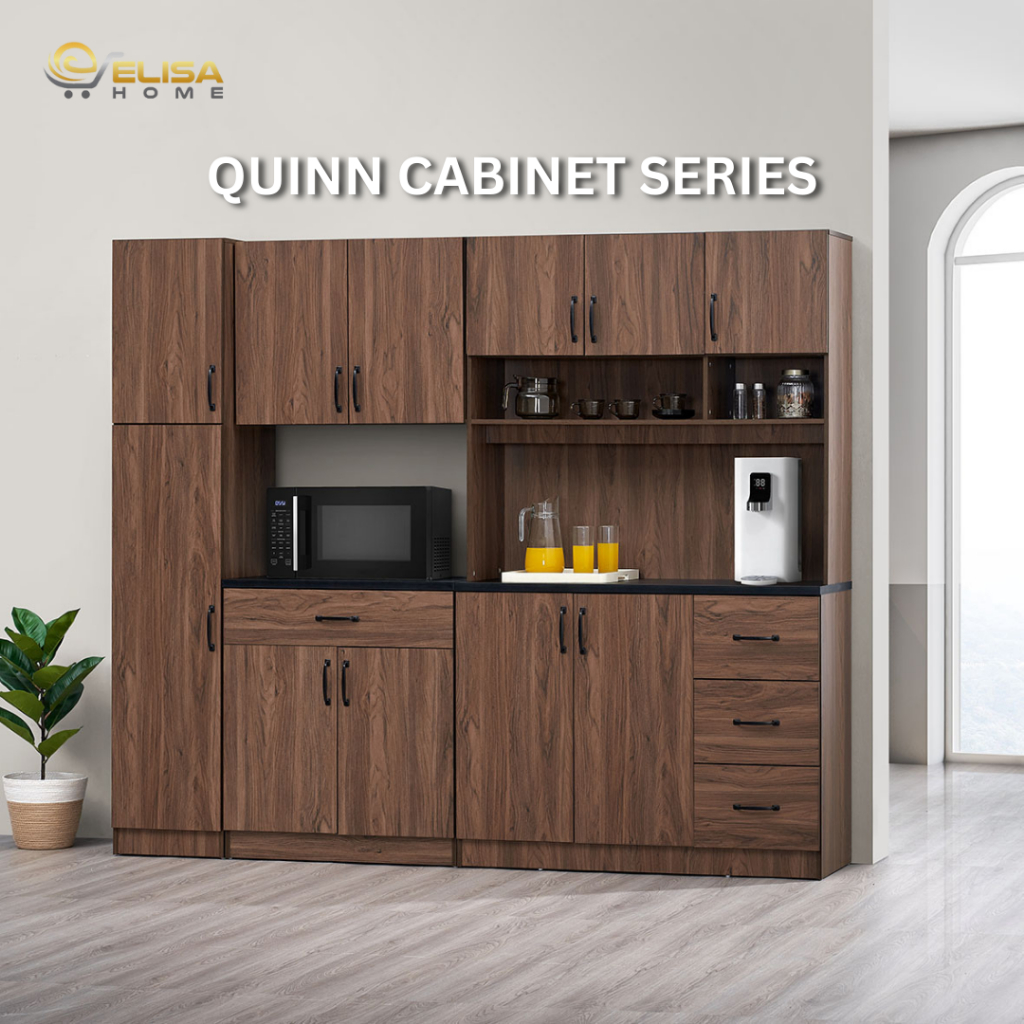 ELISA HOME Quinn Full Set Kitchen Cabinet Kitchen Rack / Kabinet Dapur ...