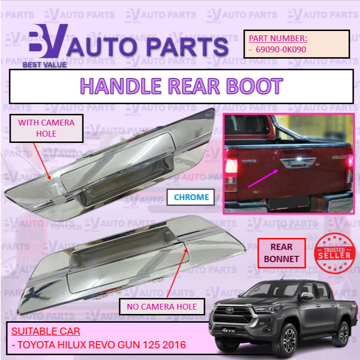 💫MALAYSIA RAEDY STOCK💫TOYOTA HILUX REVO GUN125 2016 HANDLE REAR BONNET ...
