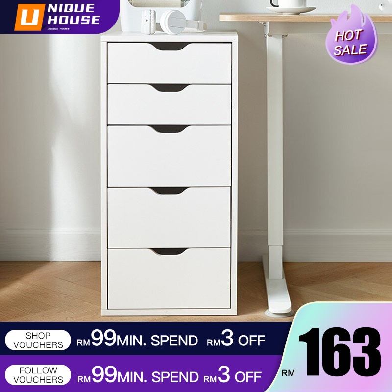 5 Tier Drawer Cabinet File Cabinet with Door Almari Buku Office Cabinet ...