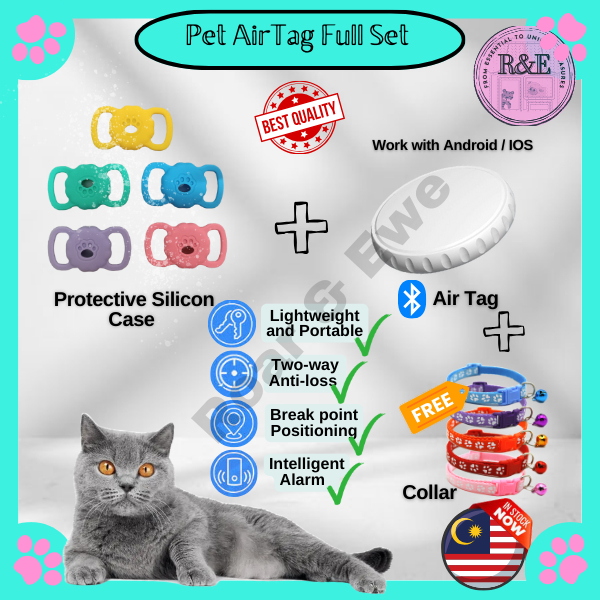 Roar&Ewe AirTag Pet Full Set Anti Lost Device Intelligent Tracking ...