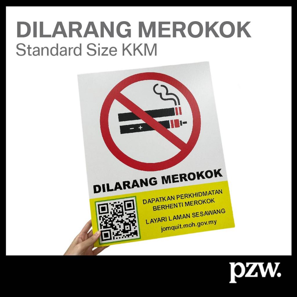 (2024 Design Baru) Tanda Amaram Dilarang Merokok | No Smoking Signage ...