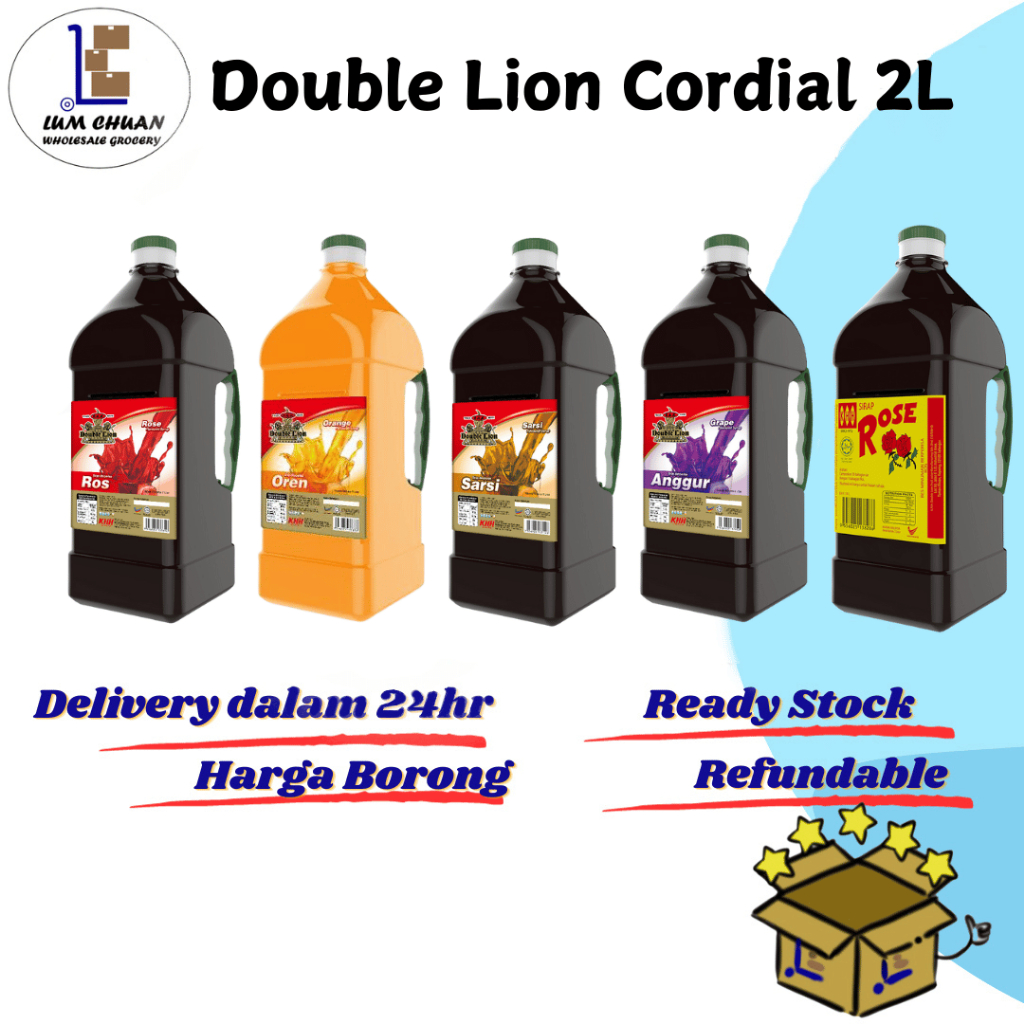 KHH Double Lion Flavoured Concentrate / Bes Minuman Perisa (2L ...