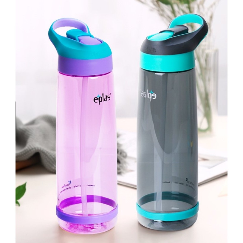 EPLAS MODERN Sport Water Bottle With Straw & Handle,Travel Tumbler, Botol Air 850ml, 550ml ...