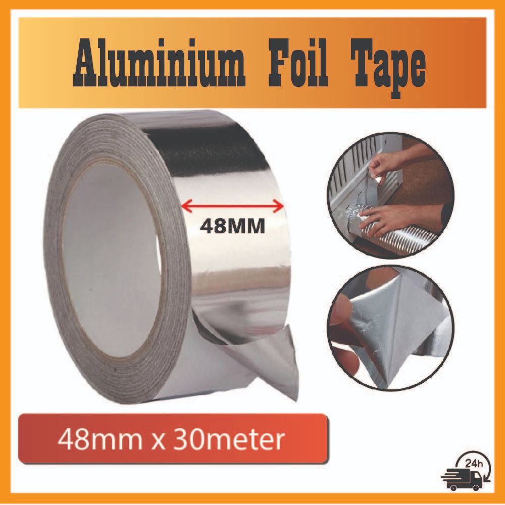 48mm x 30 Meter Aluminum Foil Tape Butyl Waterproof Tapes Super Fix ...