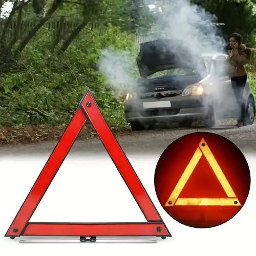 Foldable Car Warning Safety Road Sign Emergency Reflective Triangle Kit ...