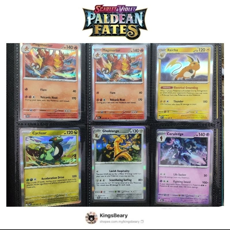 Paldea Fates | Rare Holo | Fire Electric Dragon Steel Psychic type ...