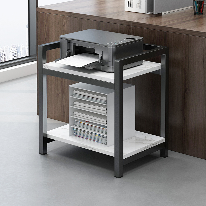 Printer Storage Cabinet Small Apartment Desk Storage Rack Floor Movable ...
