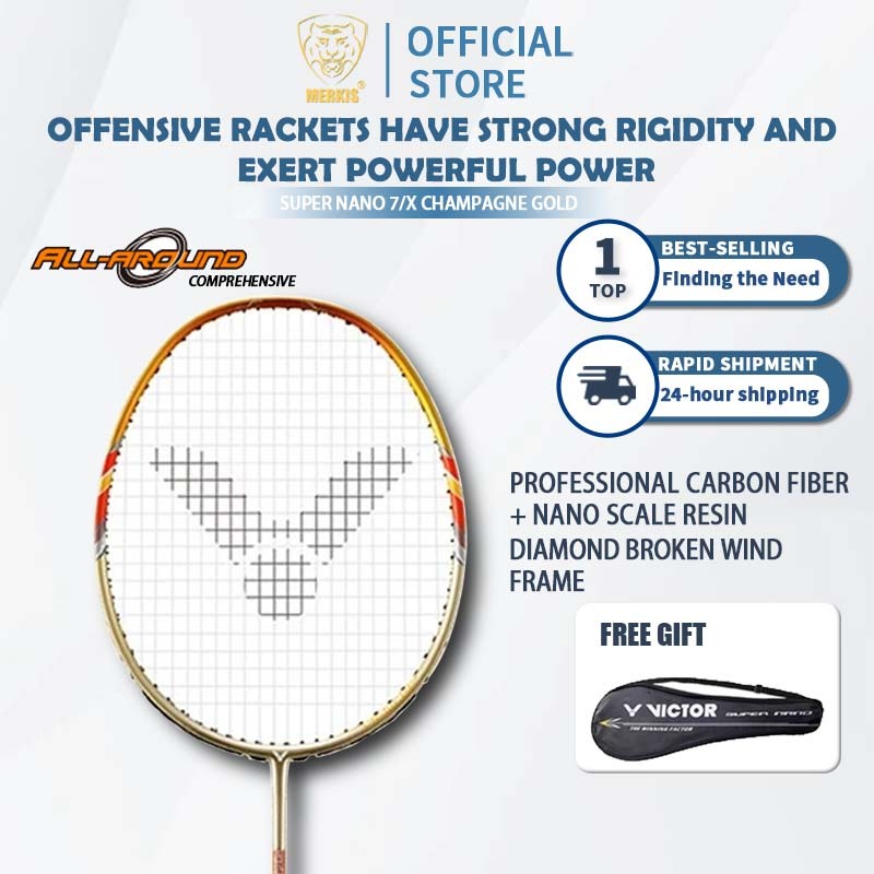 COD VICTOR Badminton Racket Single Racket Classic Super Nano 7 ...