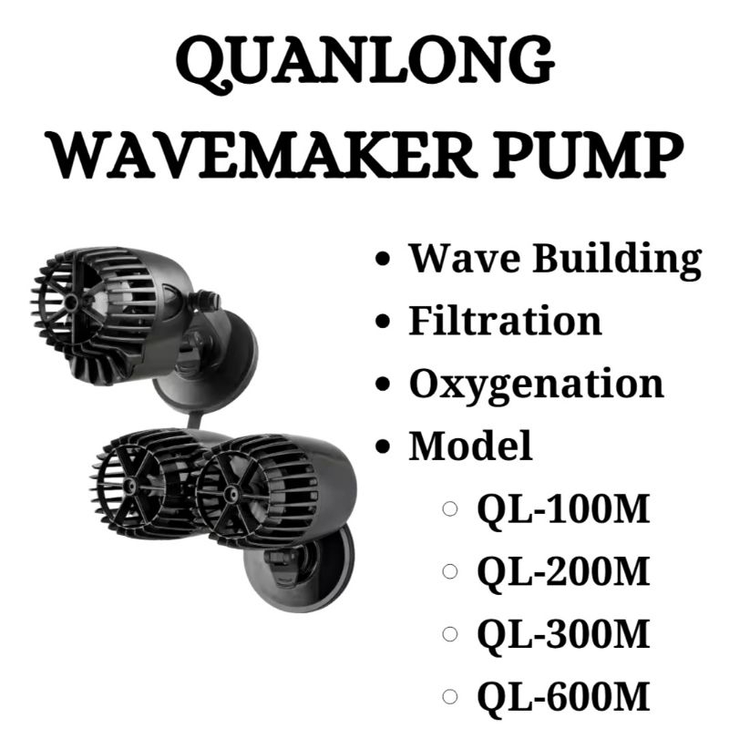 QUANLONG WAVEMAKER / WAVE BULIDING PUMP FOR AQUARIUM - QL-200M (无反转造浪潜水器) | Shopee Malaysia