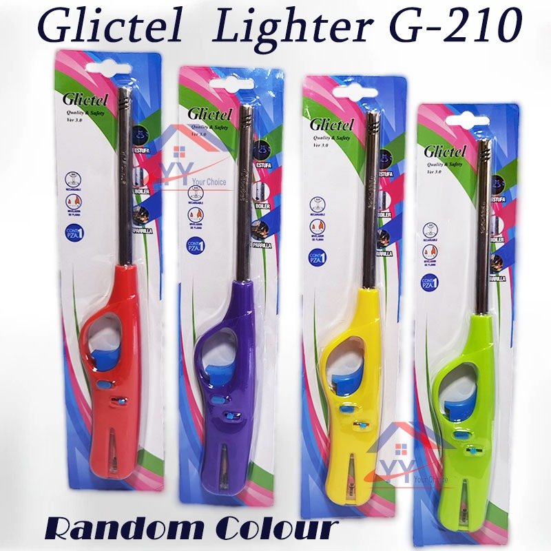 Glictel Large Long Lighter G-210/Kitchen Lighter Refillable Gas/Long ...