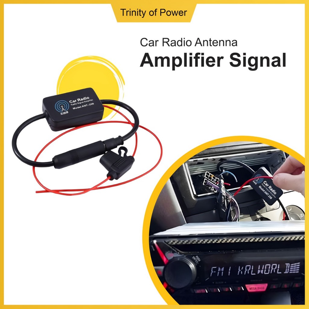 Car FM AM Radio Antenna Signal Amplifier Booster Android Player Radio ...